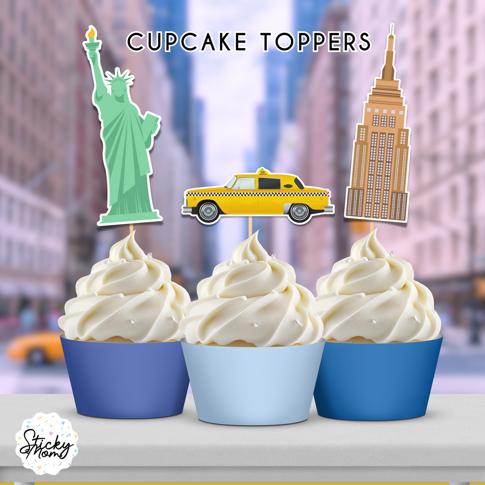 New york Party Photo Props - printable USA digital download PDF